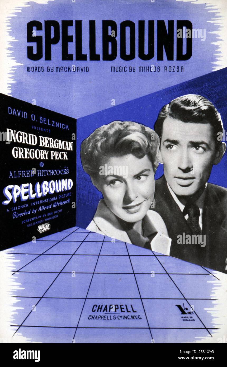 SPELLBOUND MUSIC SHEET FROM THE RONALD GRANT ARCHIVE A SELZNICK ...