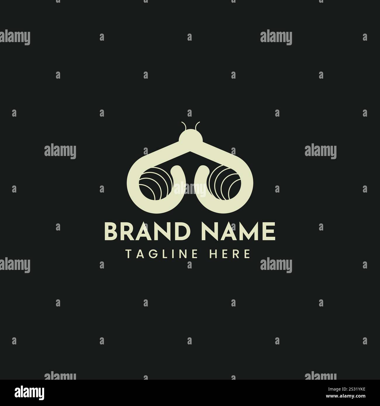 Bee Shape Logo Design Stock Vector Image & Art - Alamy