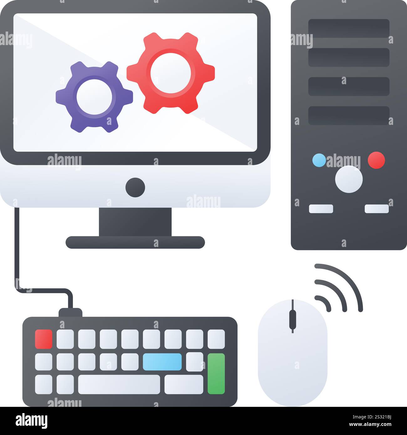 Workstation hardware Stock Vector Images - Alamy