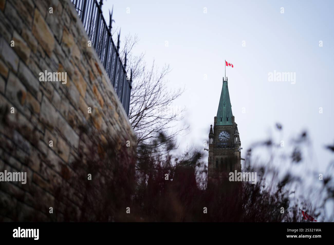 The Peace Tower is pictured on Parliament Hill in Ottawa on Wednesday ...