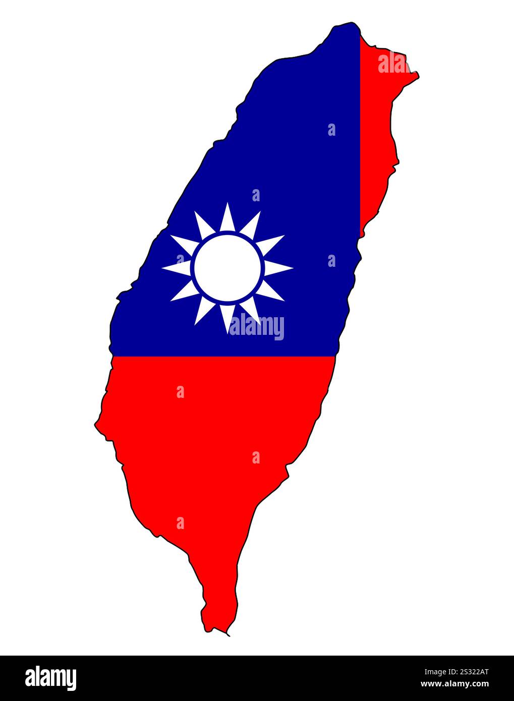 Taiwan flag map hi-res stock photography and images - Alamy