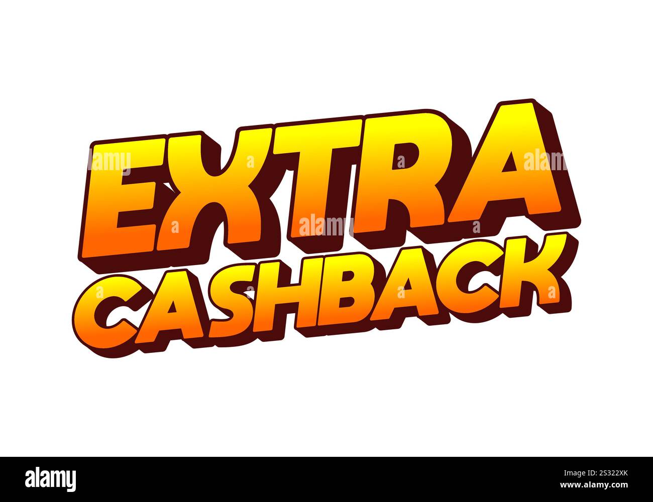 Extra cash back. text effect design with extra bold font for social ...