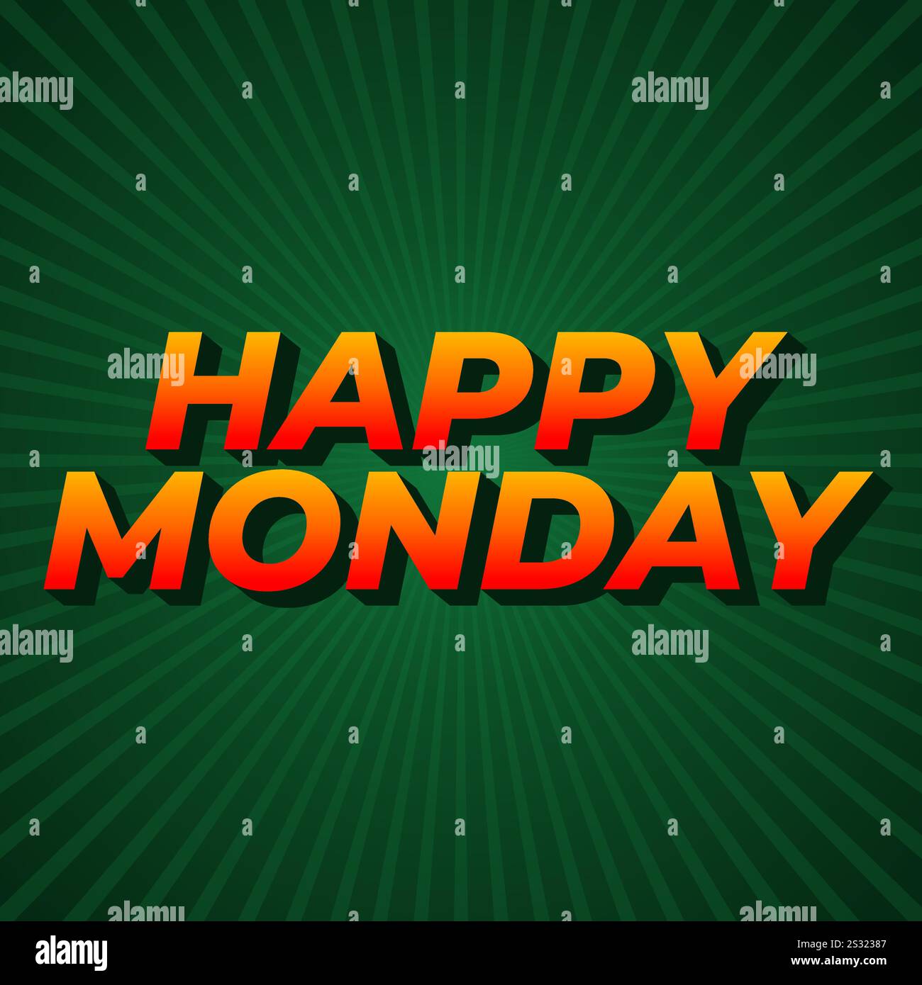 Happy monday text effect design with super bold fonts good for social ...