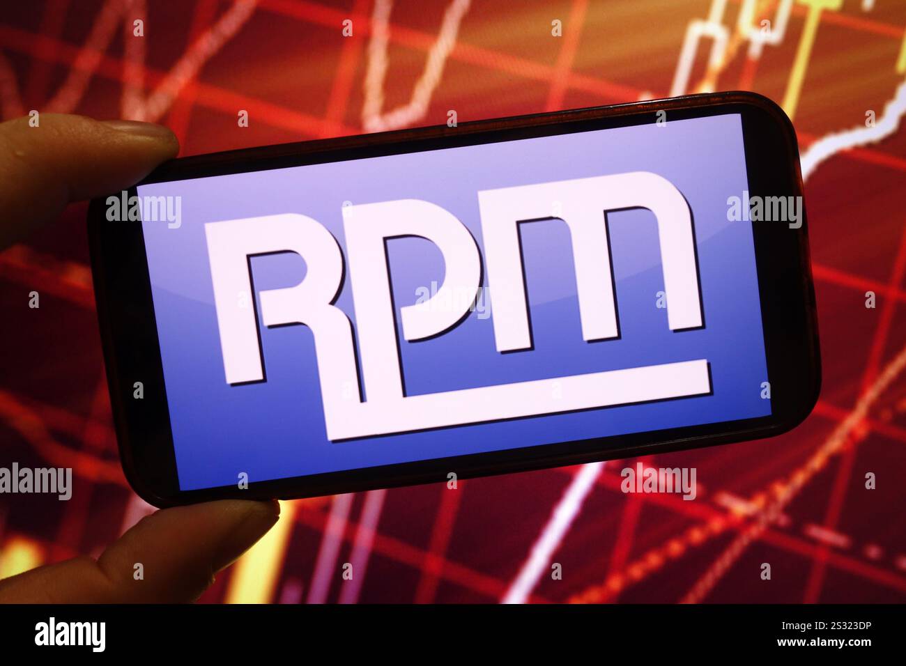 In this photo illustration, the RPM International company logo is seen displayed on a smartphone ...