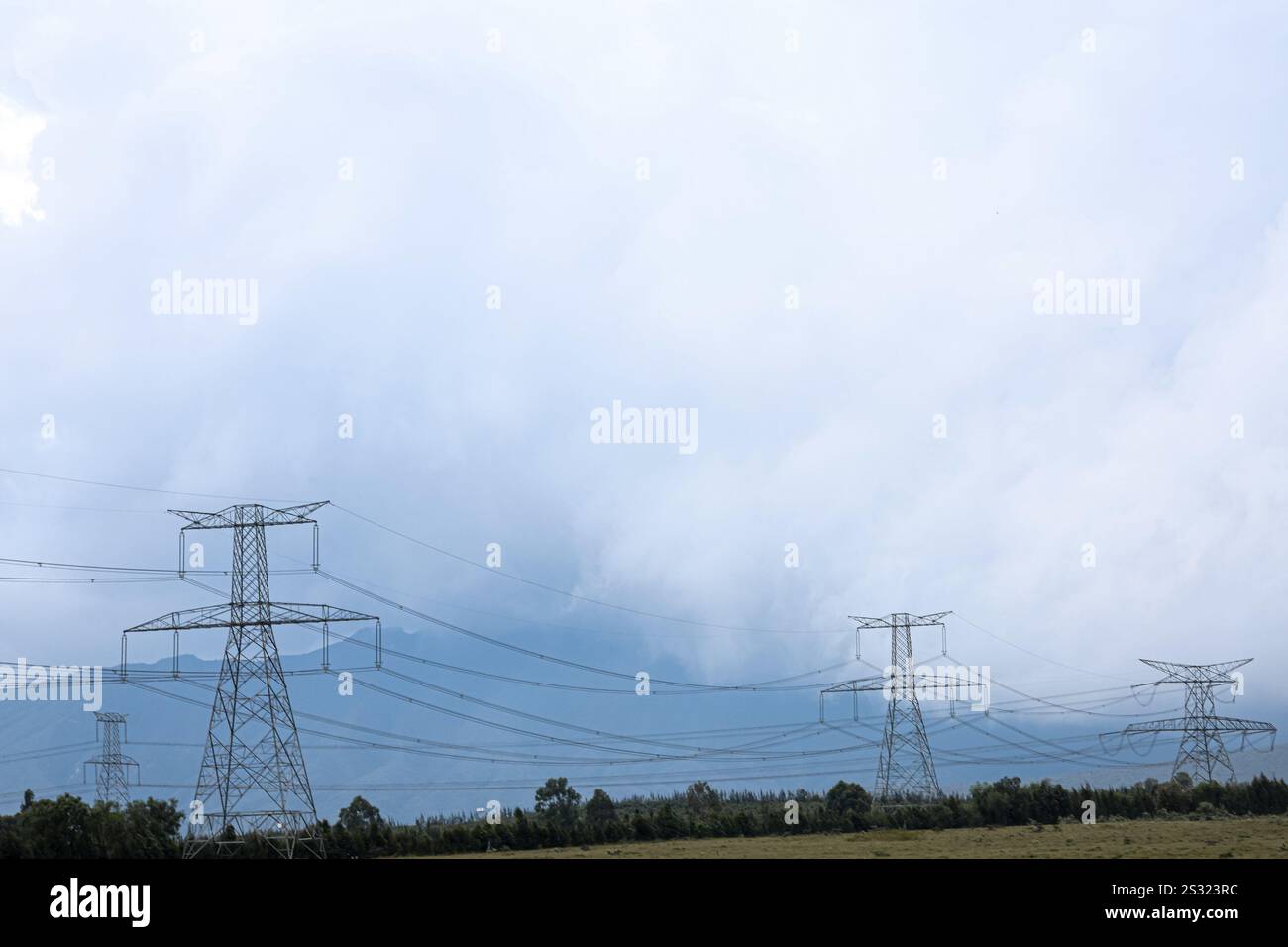 December 21, 2024, Nakuru, Kenya: Power lines carrying electricity ...