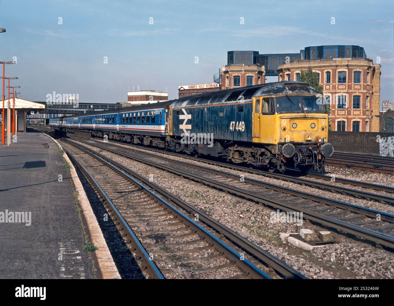A Class 47 diesel locomotive number 47449 working a ‘Network Express ...