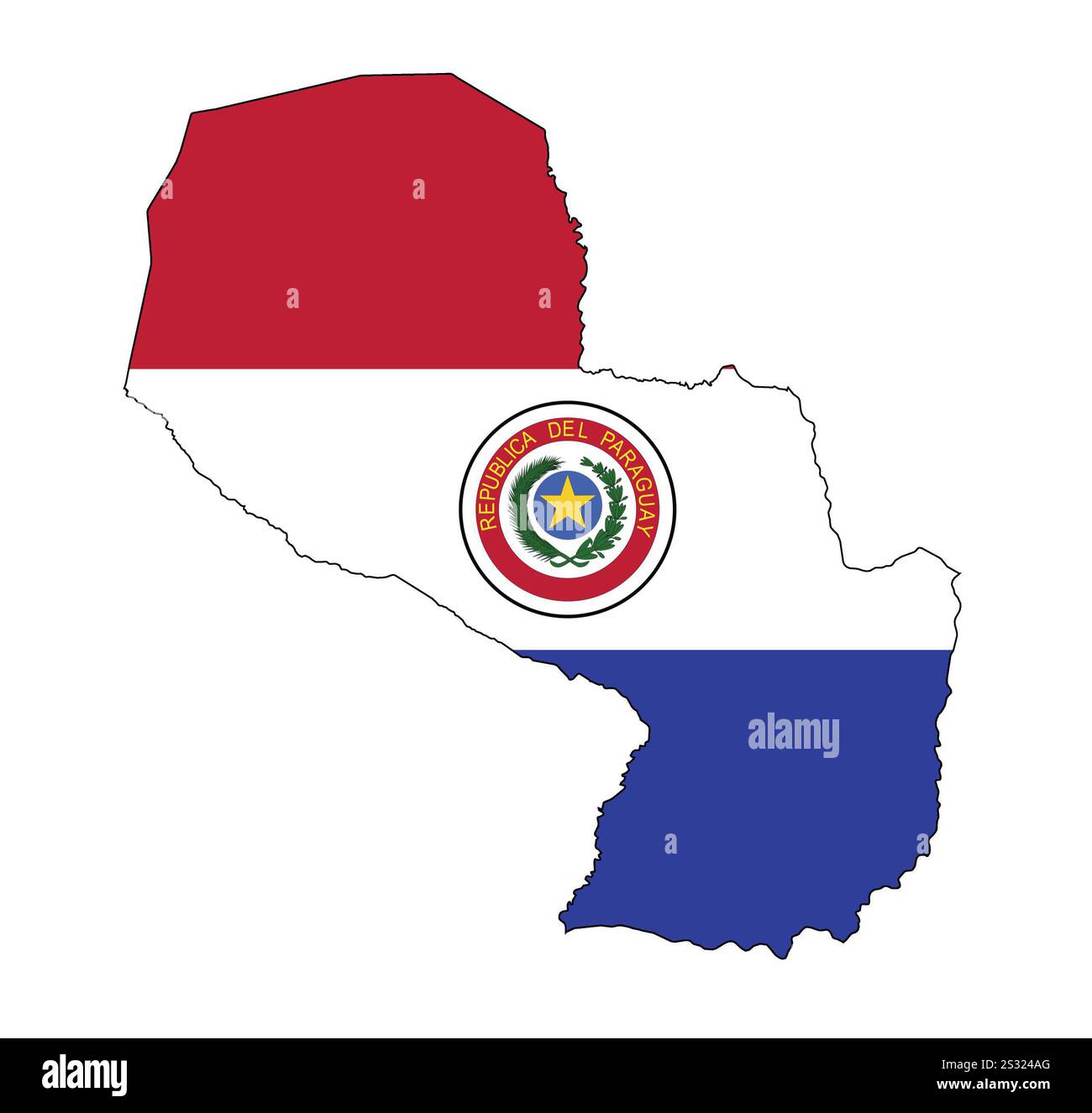 Paraguay national map hi-res stock photography and images - Alamy
