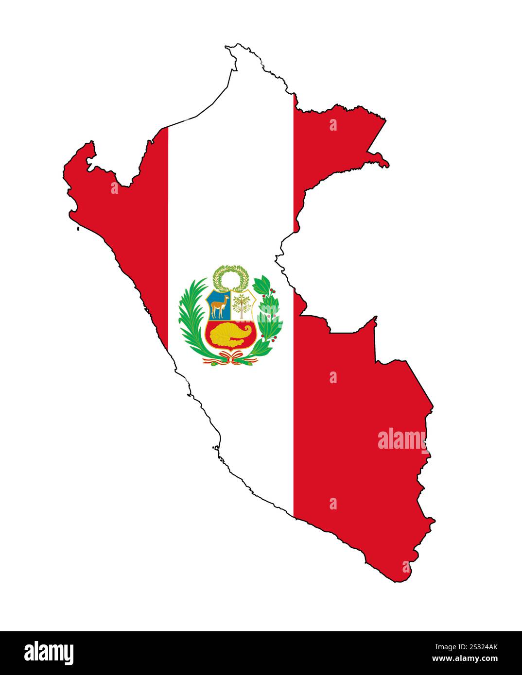 Peru flag map hi-res stock photography and images - Alamy