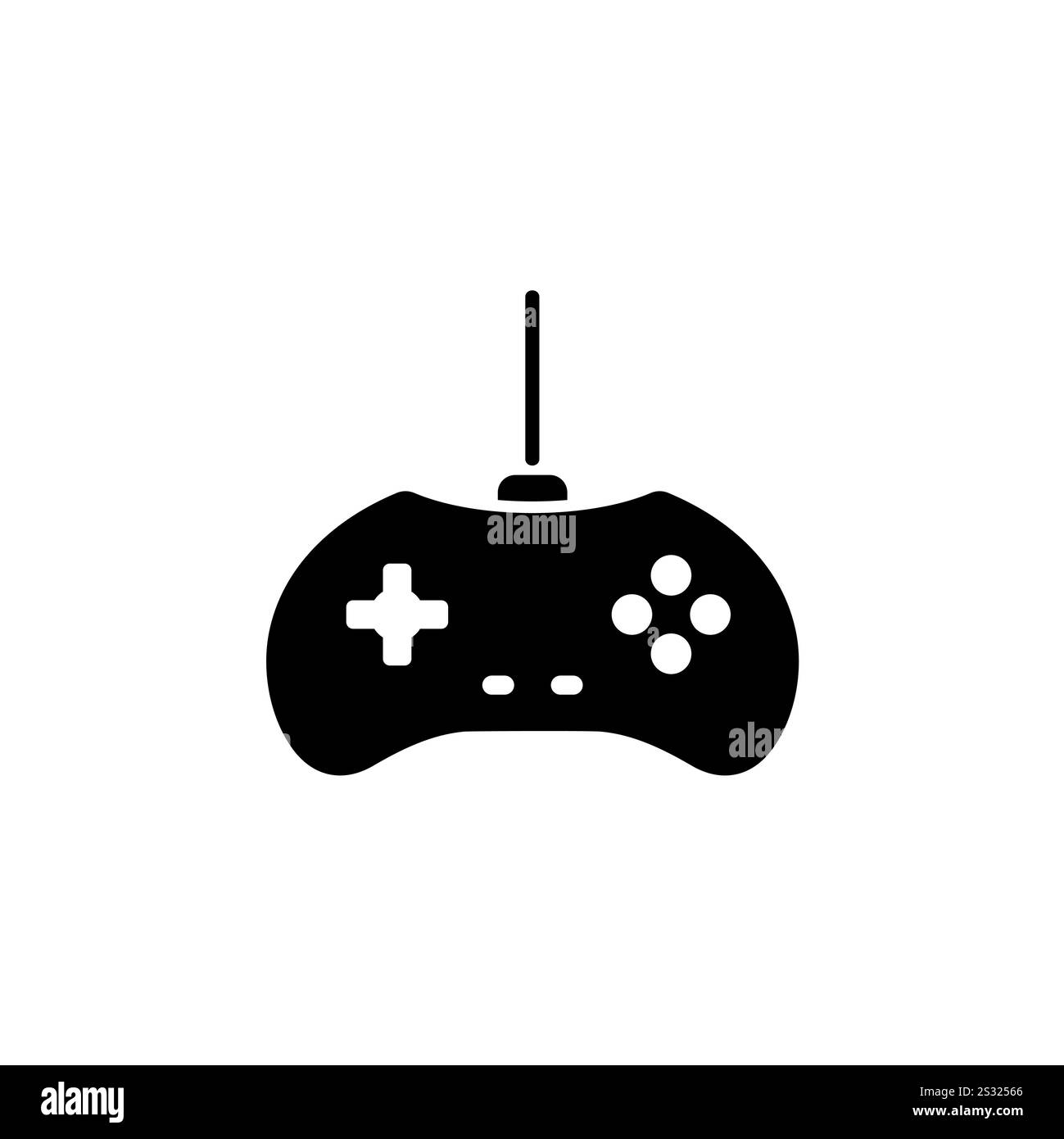 Game Controller, Gamepad, Joystick Solid Flat Vector Icon Isolated on White Background Stock ...