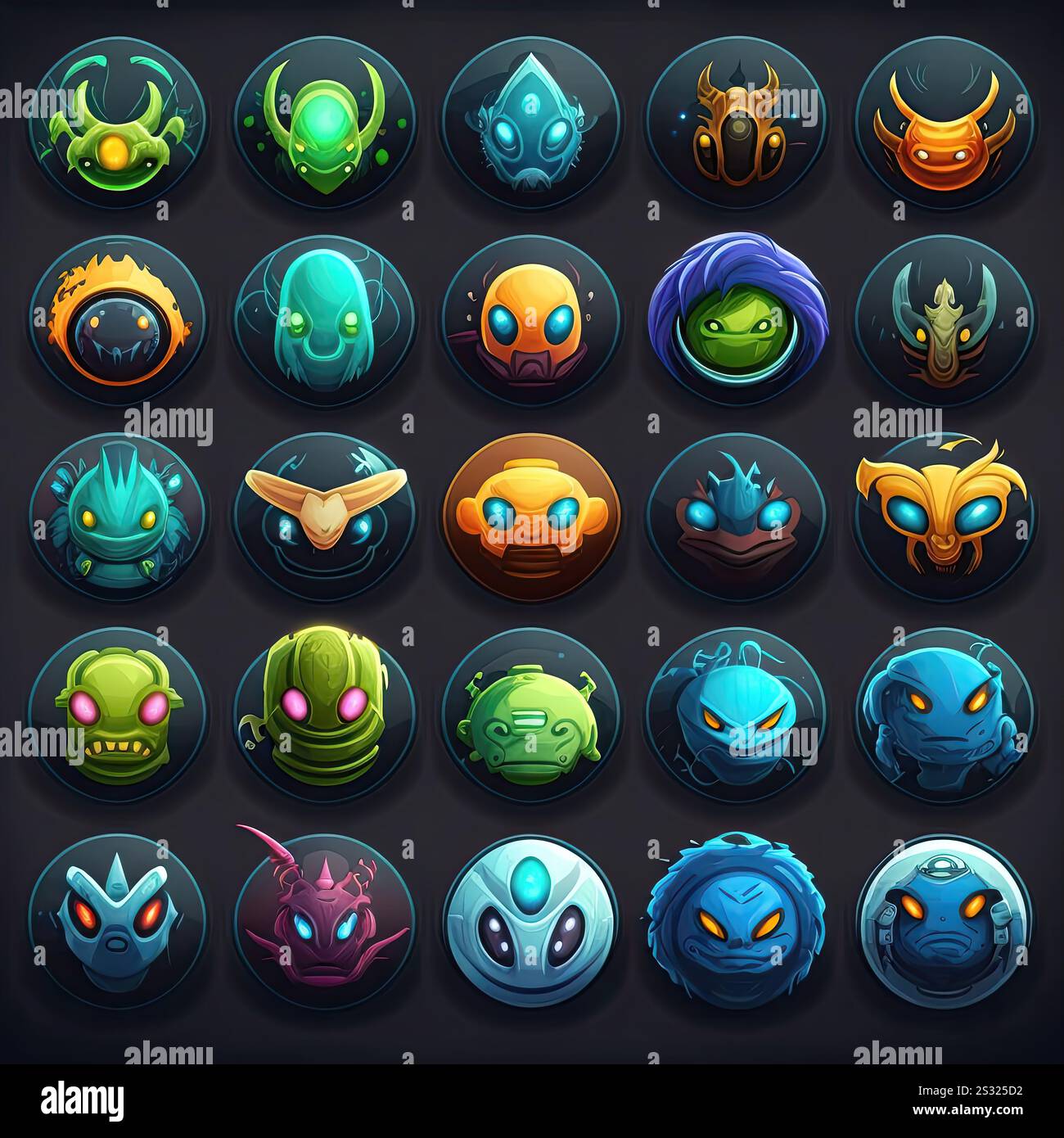 background alien space avatar ai generated. icon monster, cosmic ...