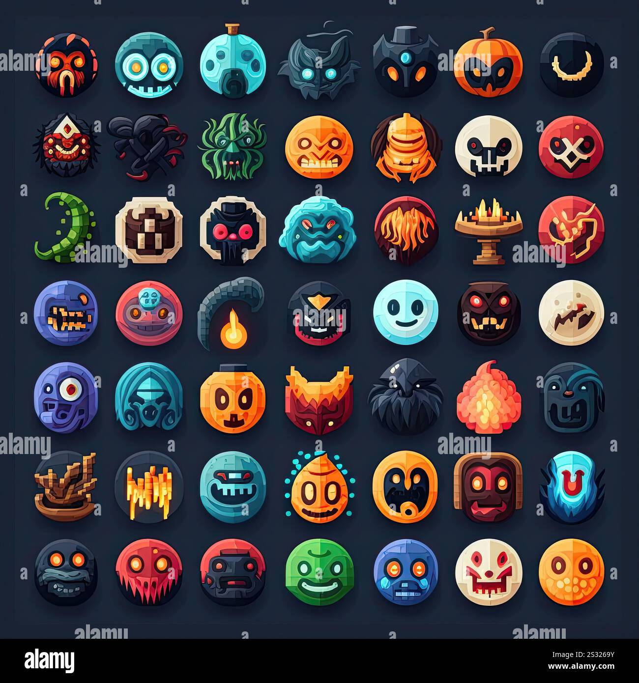 scary monster character avatar ai generated. comic devil, cute, face ...