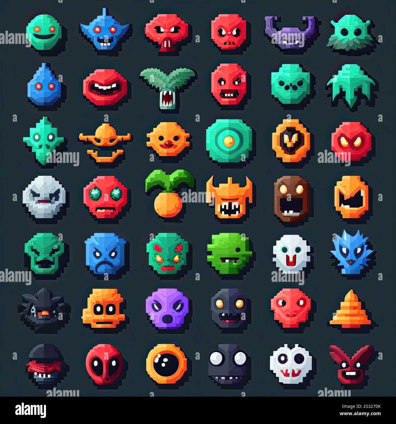 scary monster character avatar ai generated. comic devil, cute, face ...