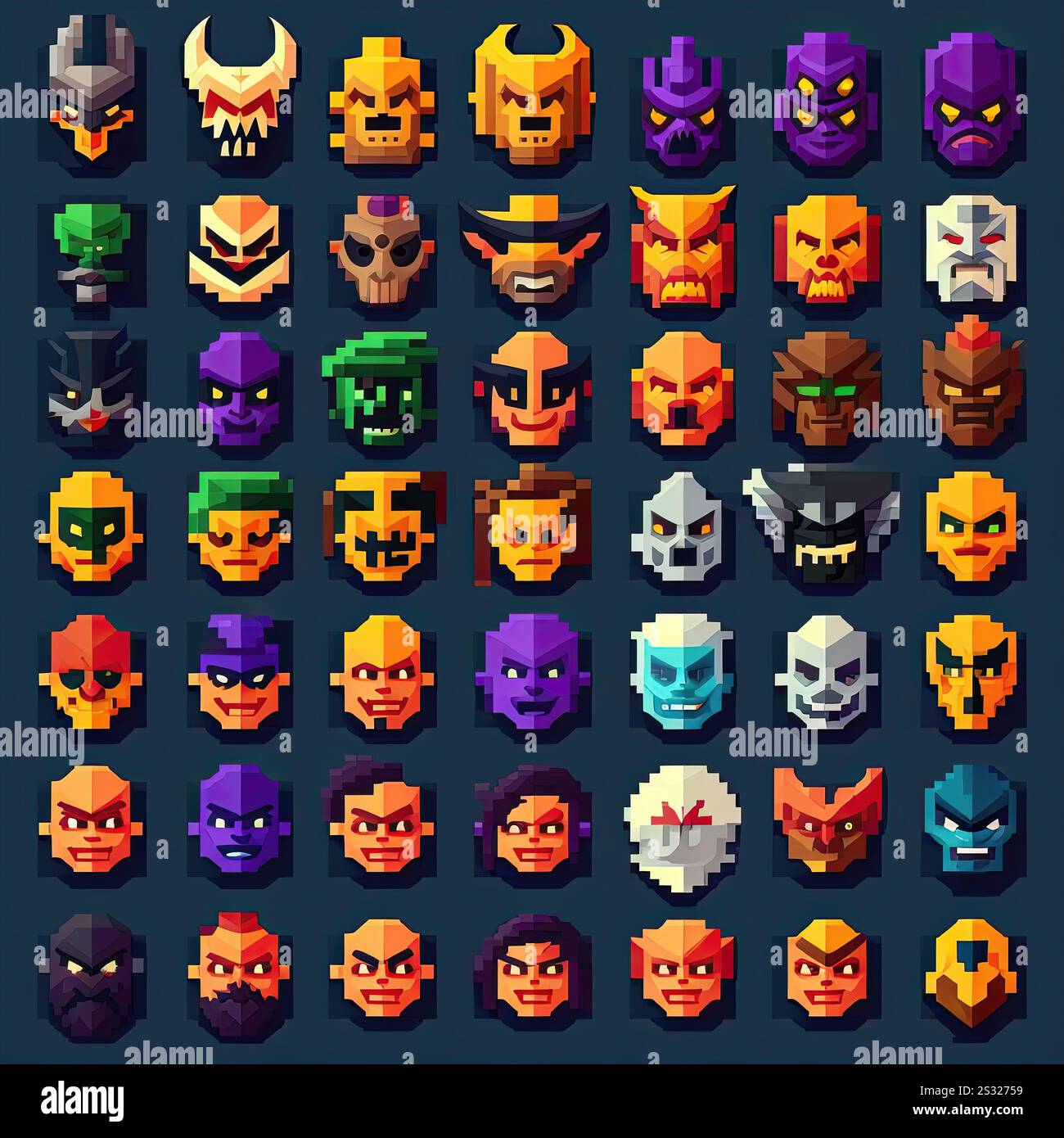 scary monster character avatar ai generated. comic devil, cute, face ...