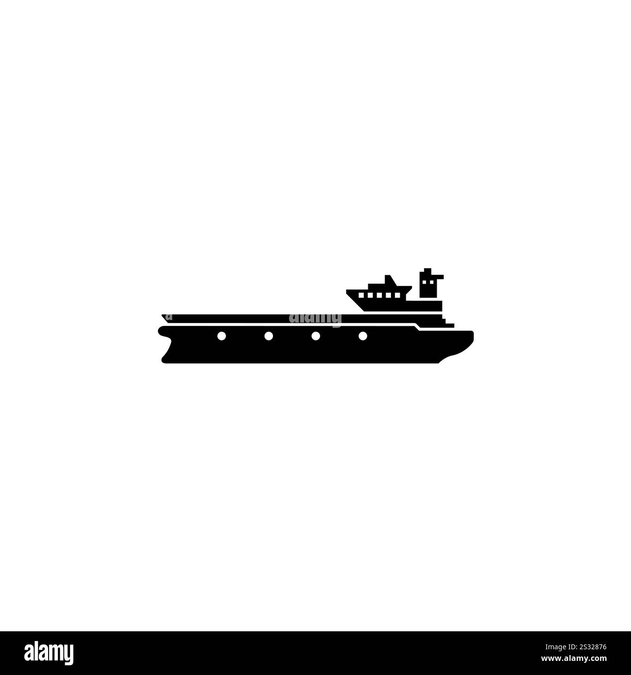 Oil tanker Ship, Gas Boat Transportation Solid Flat Vector Icon ...