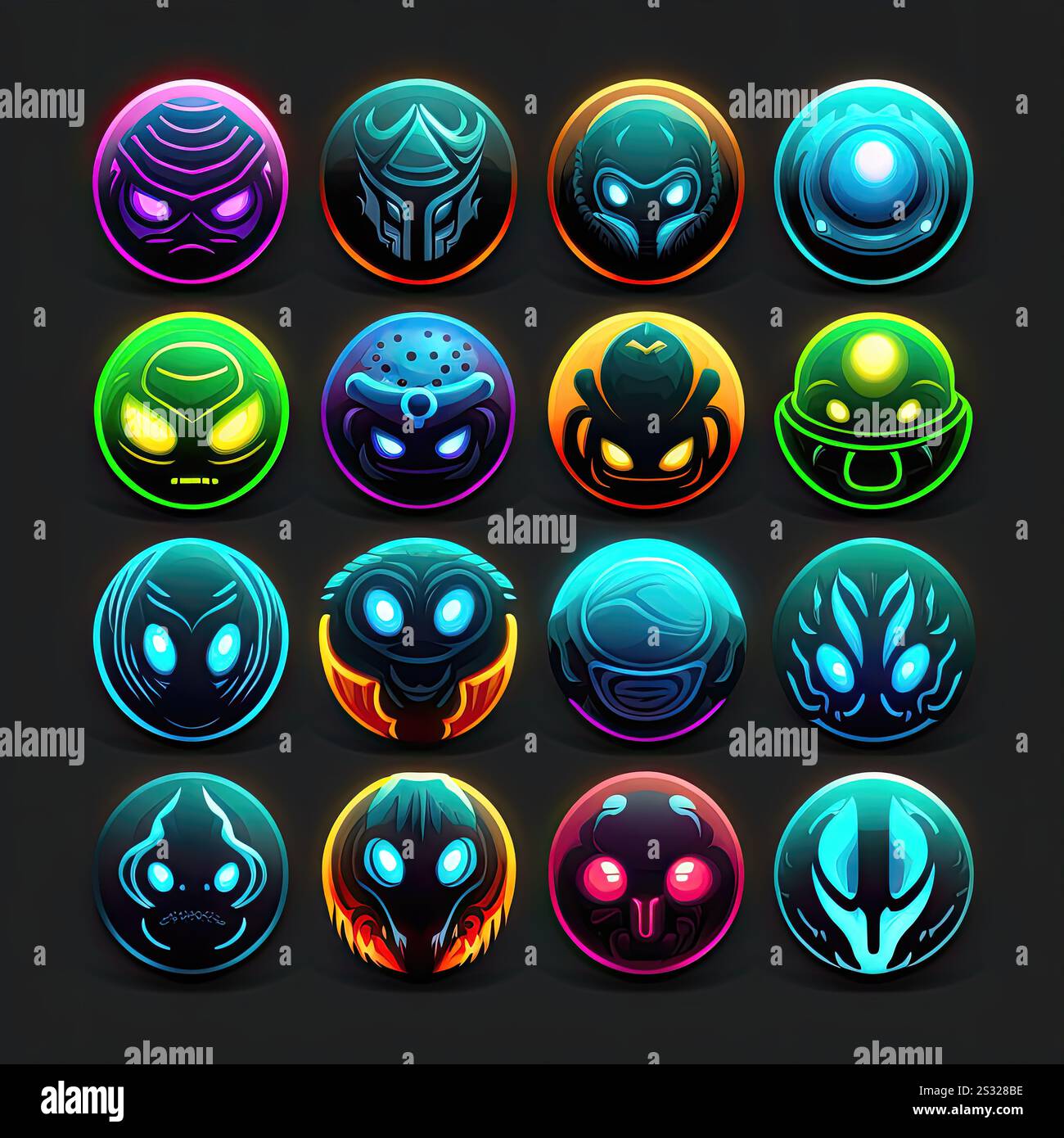 cute alien space avatar ai generated. background icon, monster cosmic ...