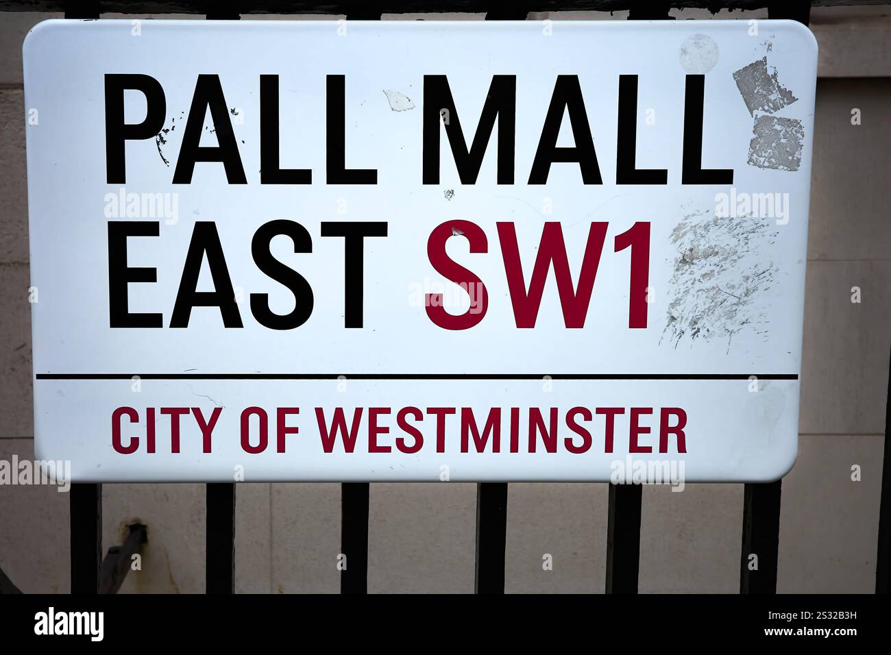 Road Sign for Pall Mall East, Westminster, London SW1, England Stock ...