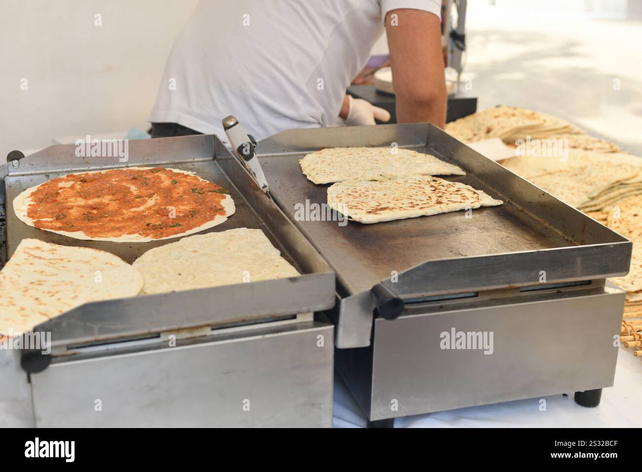 Traditional Turkish flat bread Borek Stock Photo - Alamy