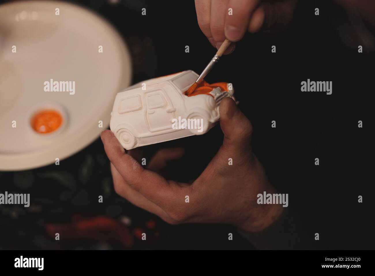 Artistic and Creative Hand Painting of a Unique Model Car with ...