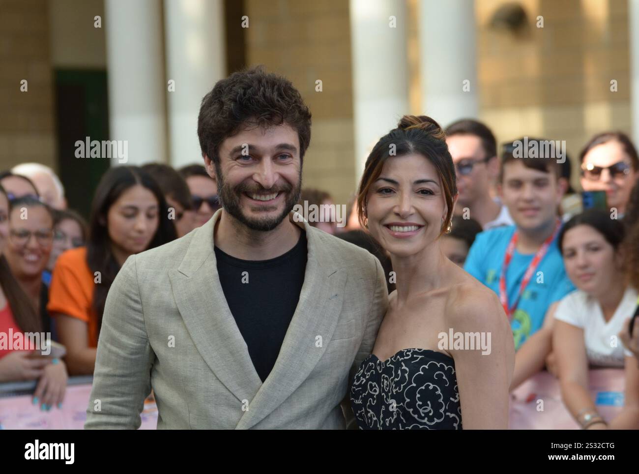 GIFFONI VALLE PIANA,ITALY - July 23,2024 : Lino Guanciale and Antonella ...