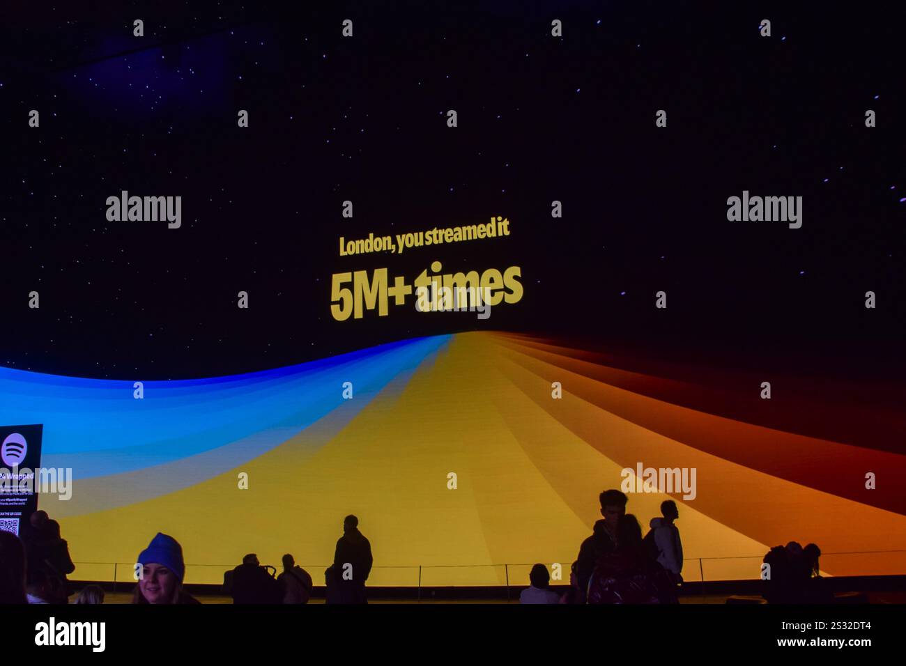 London, UK. 5th December 2024. The huge immersive screen at Outernet in ...