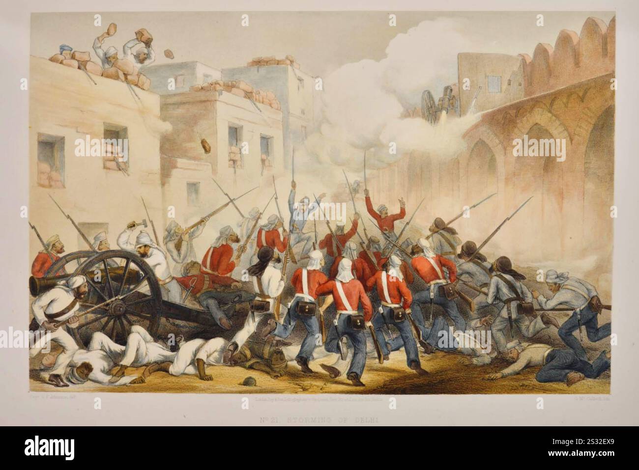 Storming Of Delhi by Britsih Colonial Troops. Vintage 19th century ...