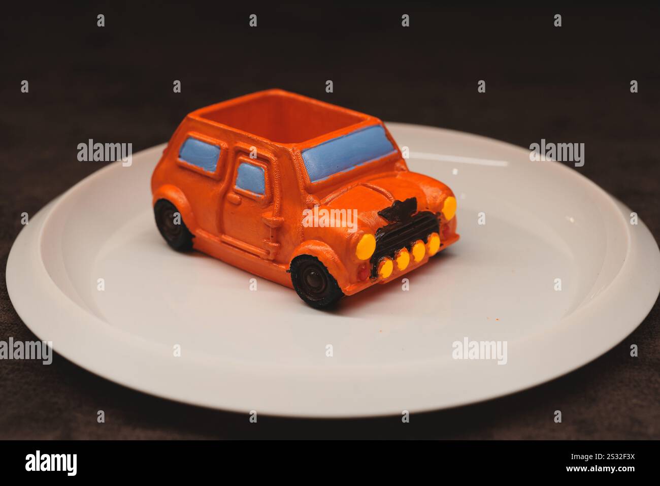 Introducing a Creative Edible Car Dessert a fun and vibrant bright ...