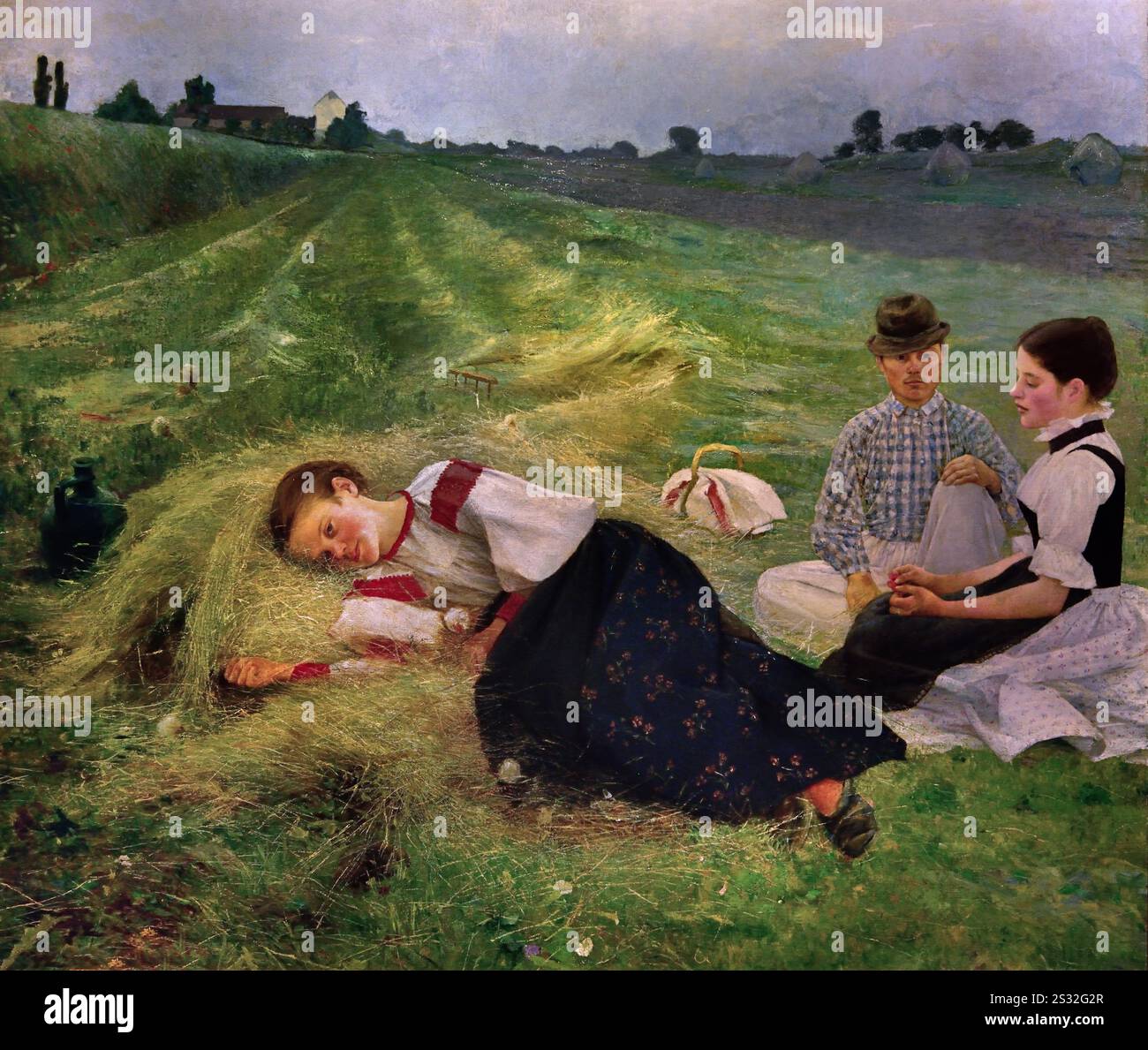 Istvan Csok - Gathering hay (1890) Fine Art Museum, Hungarian, Hungary ...