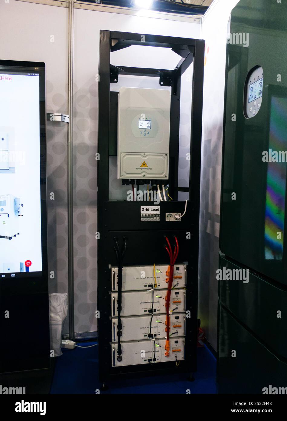 Energy storage systems for business and home Stock Photo - Alamy