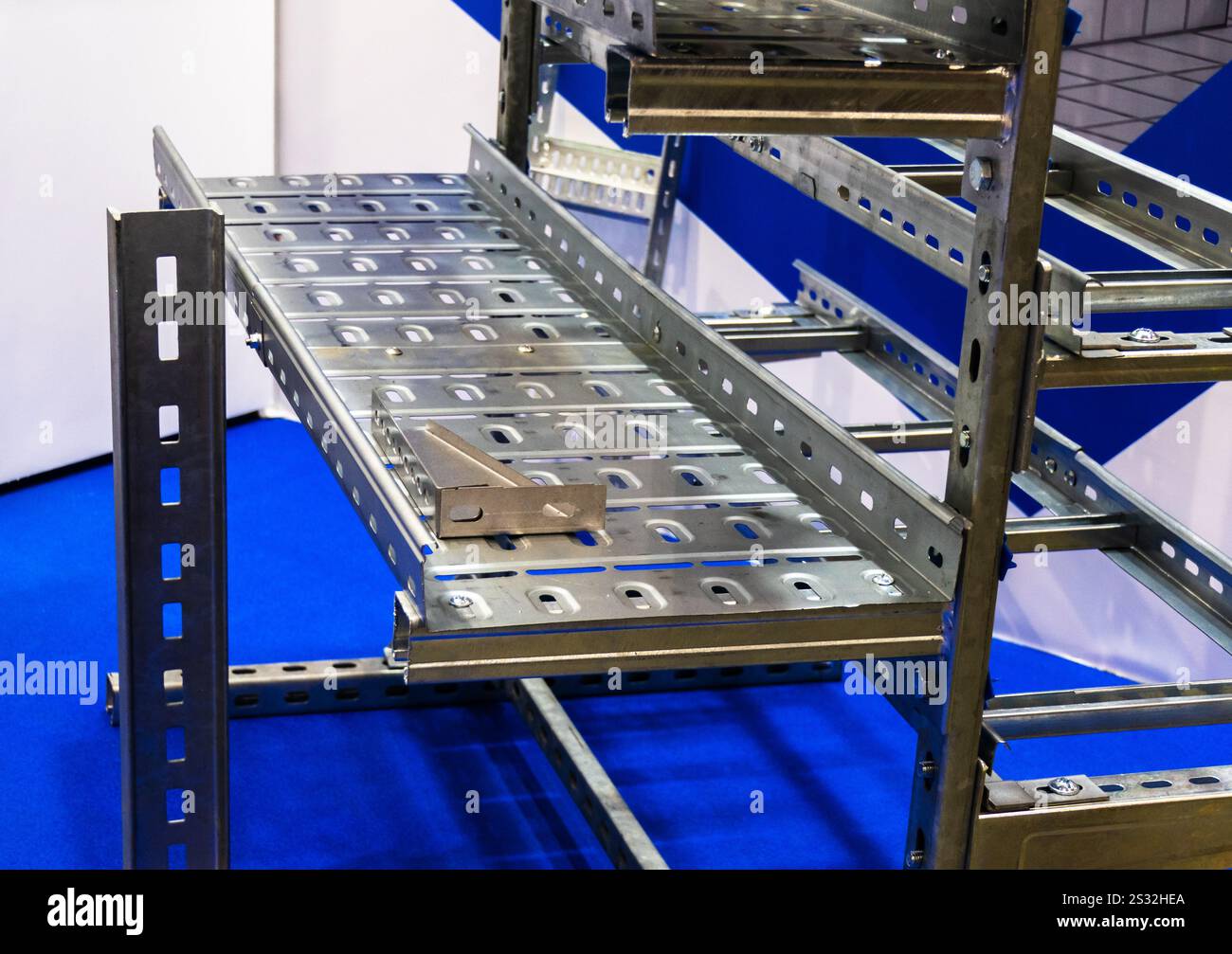 Metal profile and fastening systems for cable routing Stock Photo - Alamy