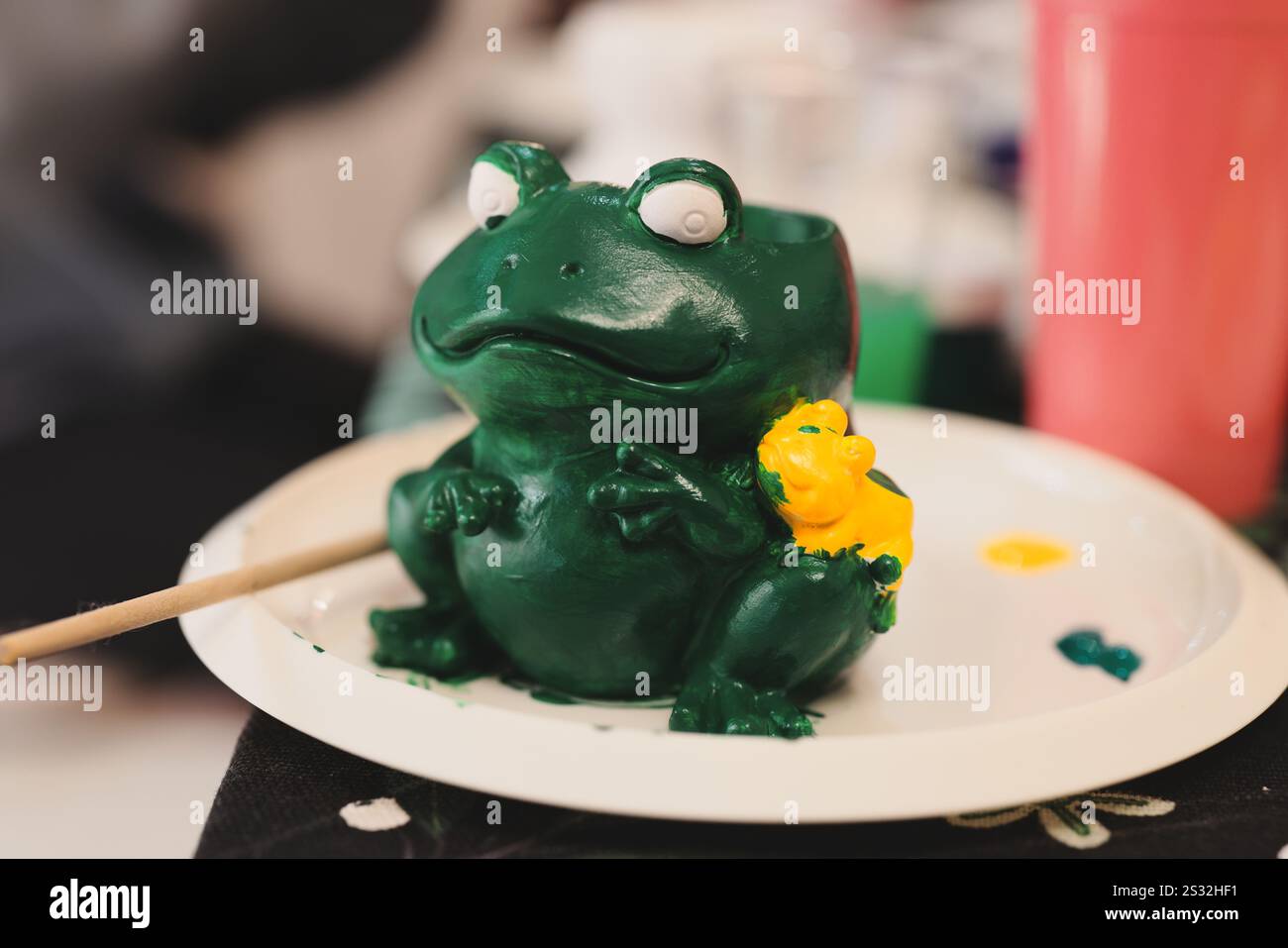 Enjoy making a Colorful and Beautiful Painted Frog Figurine Craft for ...