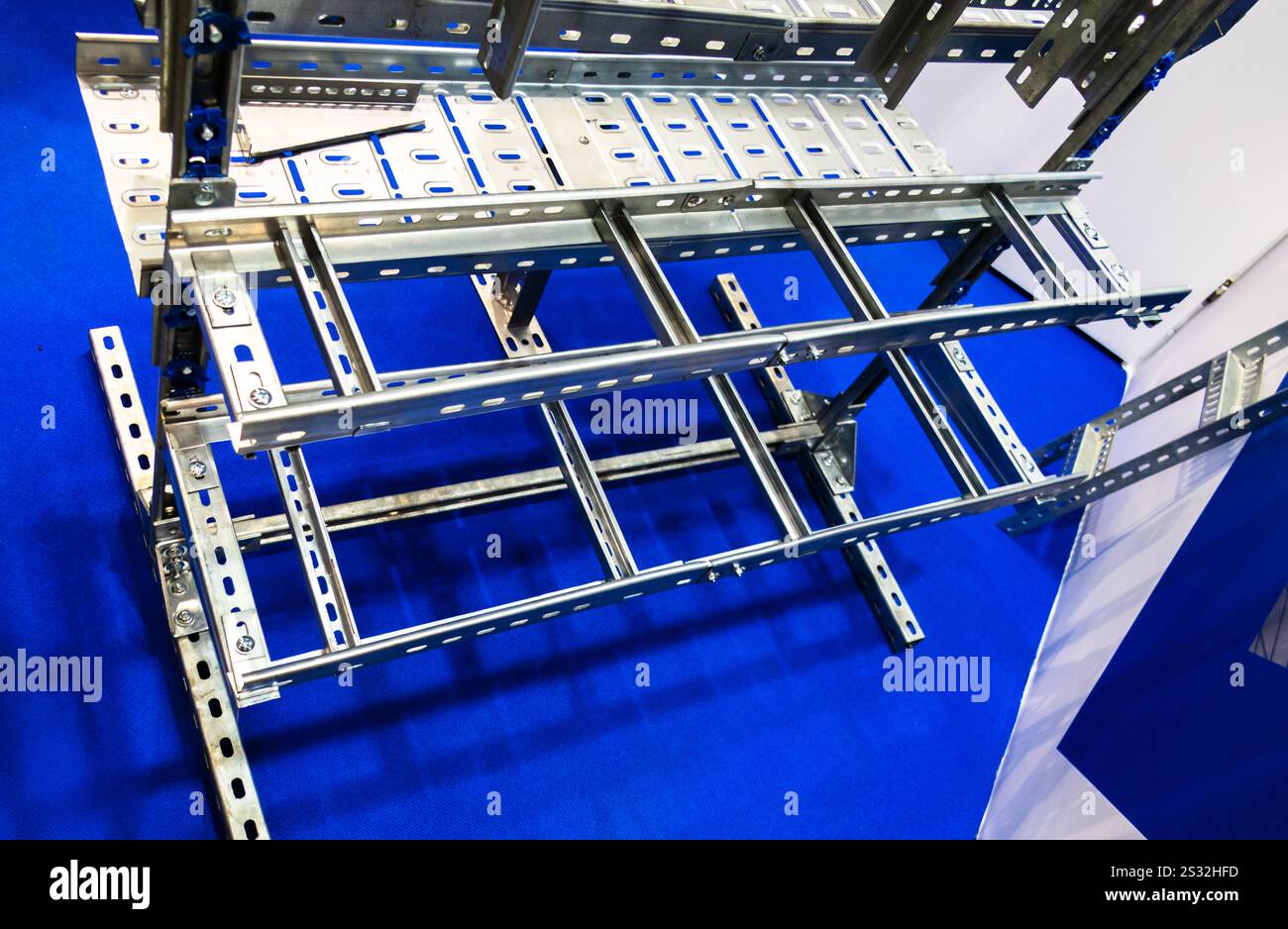 Metal profile and fastening systems for cable routing Stock Photo - Alamy