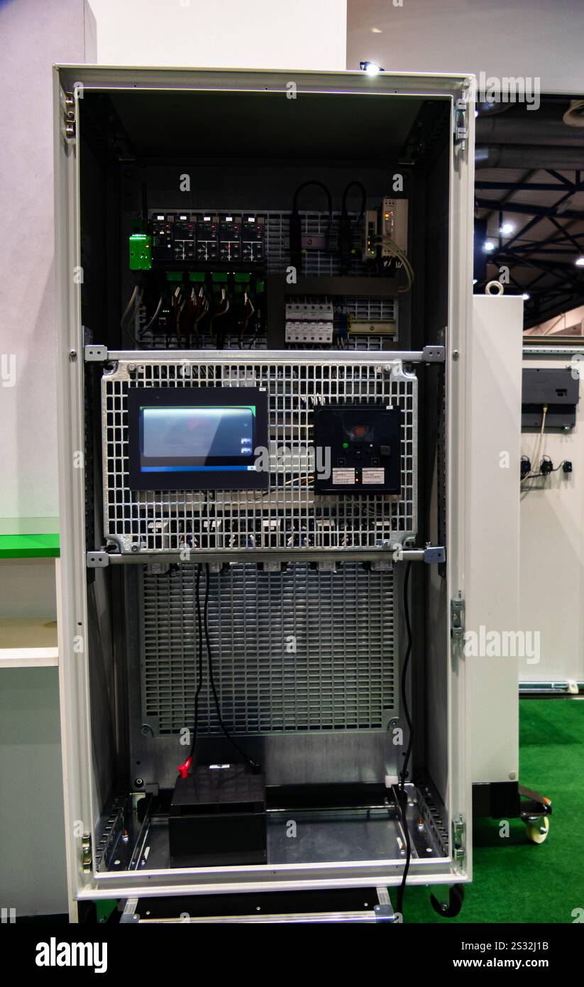 Compact switchgear with integrated automation controller Stock Photo ...