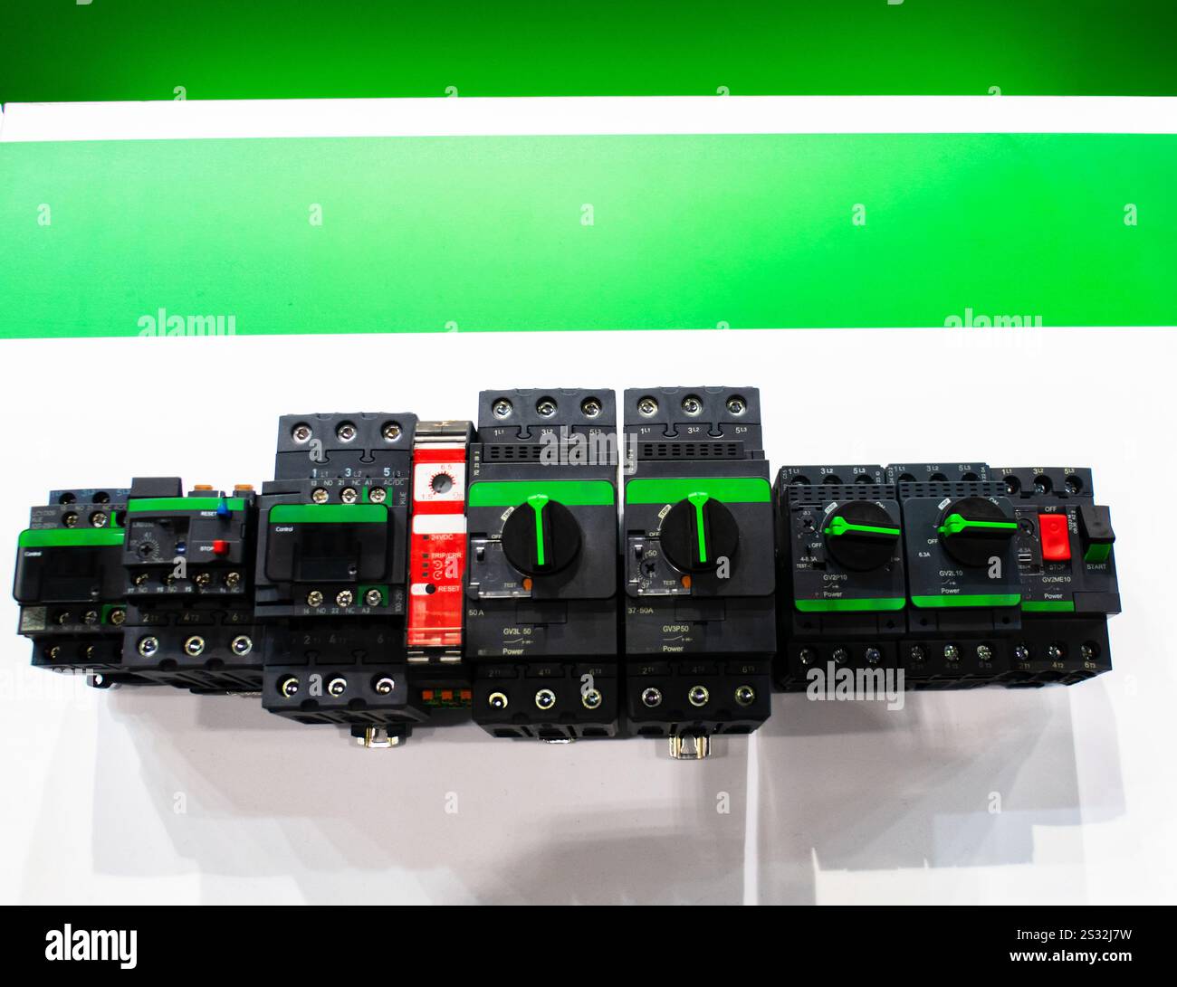 Industrial Motor Control Components. The arrangement features units ...