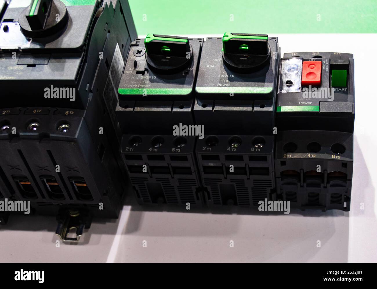 Industrial Motor Control Components. The arrangement features units ...