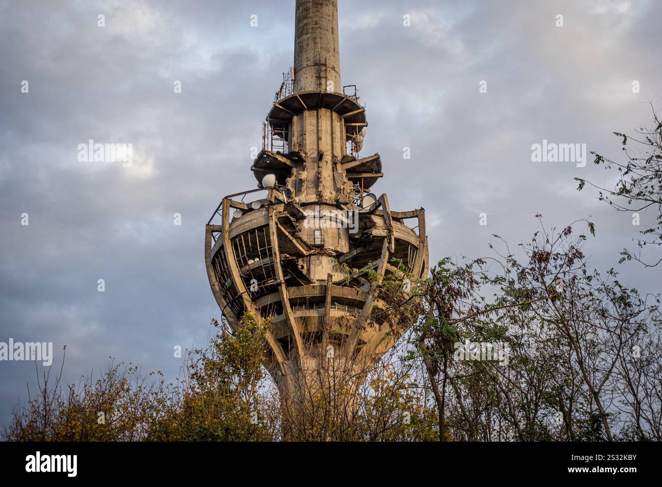 A remarkably tall tower stands proudly in the center, completely ...
