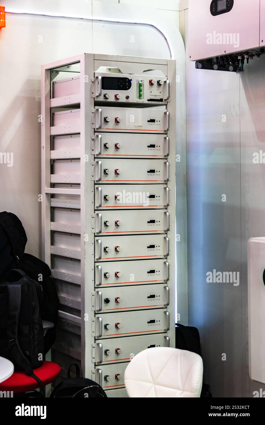 Efficient Solar Power Solutions Using Hybrid Inverters Stock Photo - Alamy