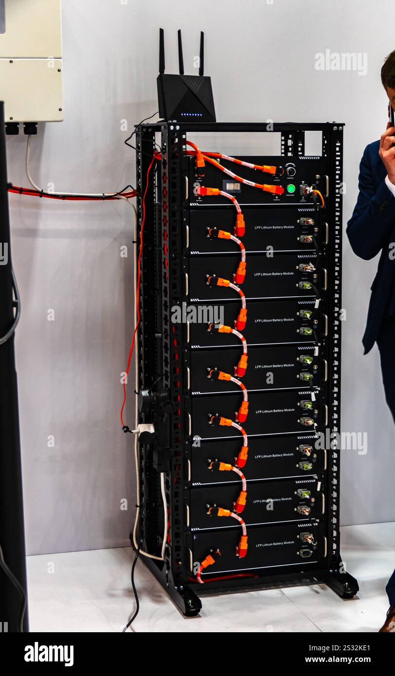 Efficient Solar Power Solutions Using Hybrid Inverters Stock Photo - Alamy