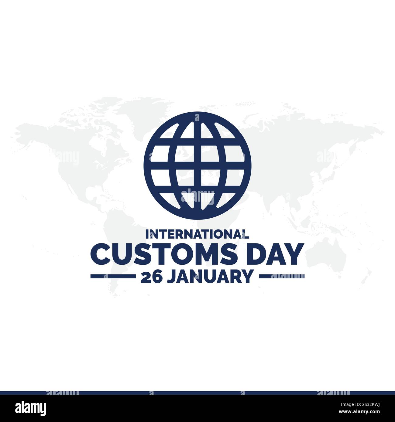 Vector illustration of International Customs Day 26 January ...