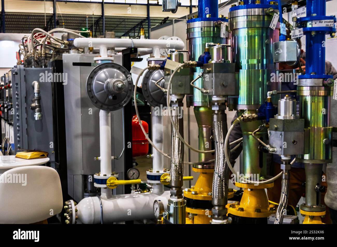 The equipment is part of a gas supply system or other industrial ...