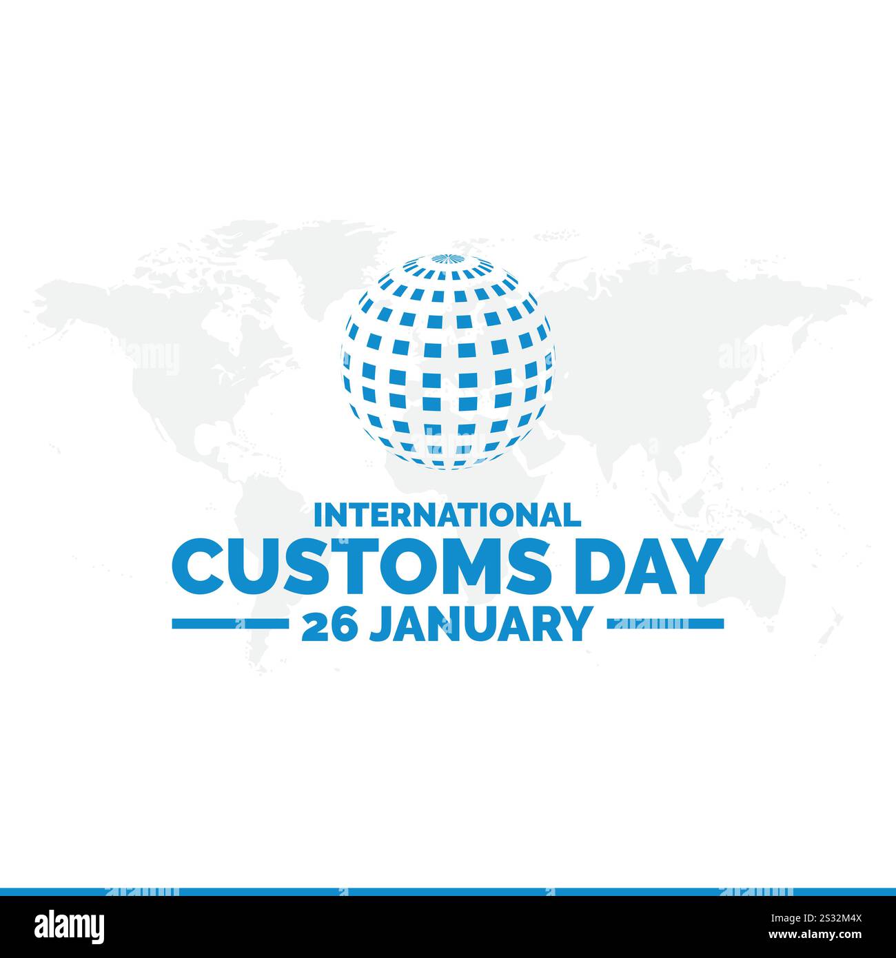 Vector illustration of International Customs Day 26 January ...