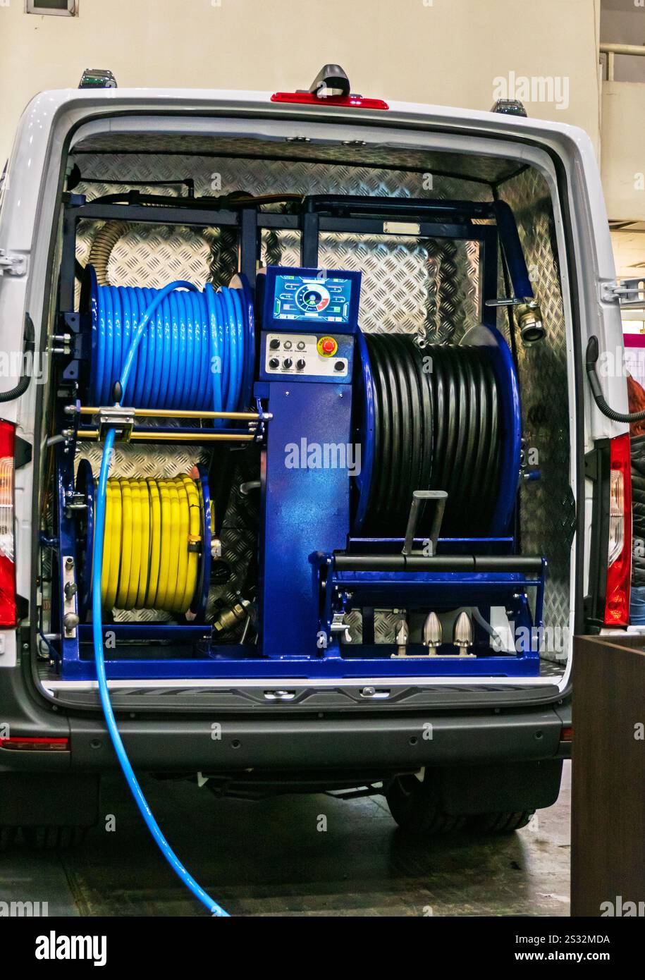 Special equipment sewer cleaning vehicle. Vehicle equipped for cleaning ...