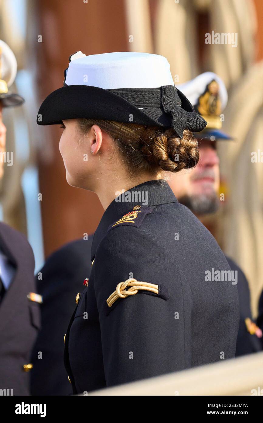 Cadiz, Spain. 08th Jan, 2025. Crown Princess Leonor arrives at the port ...