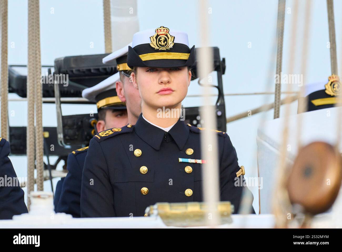 Cadiz, Spain. 08th Jan, 2025. Crown Princess Leonor arrives at the port ...