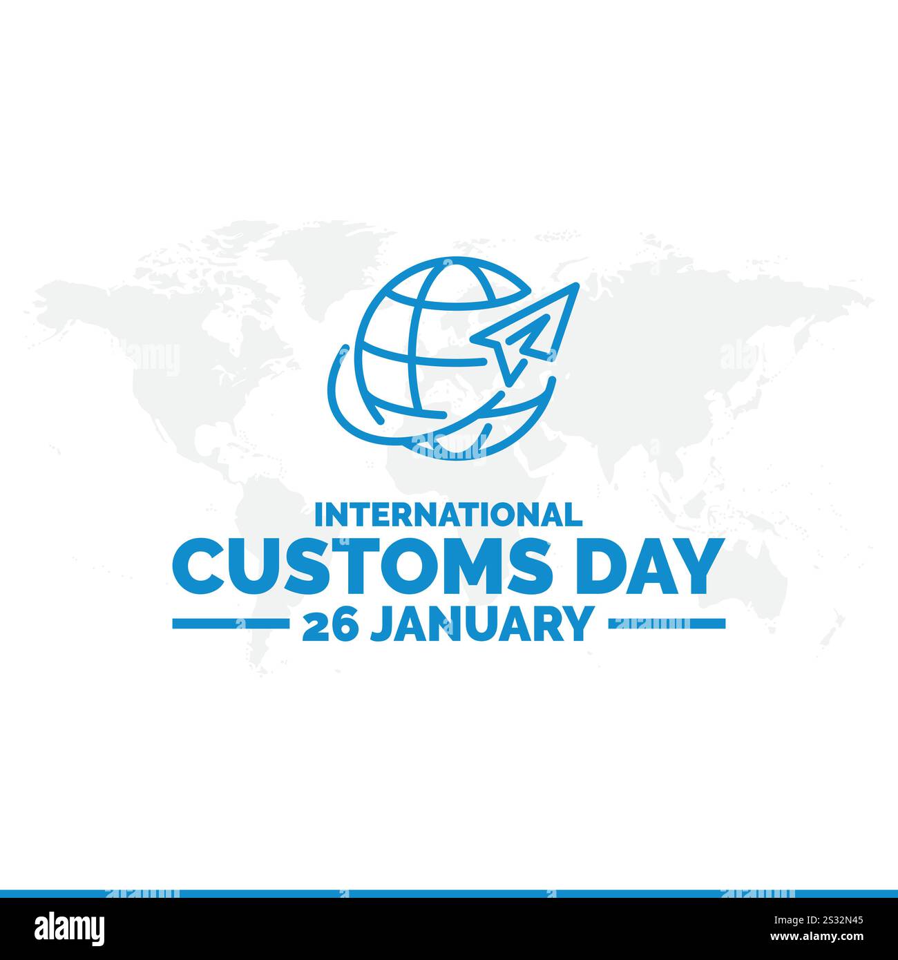 Vector illustration of International Customs Day 26 January ...