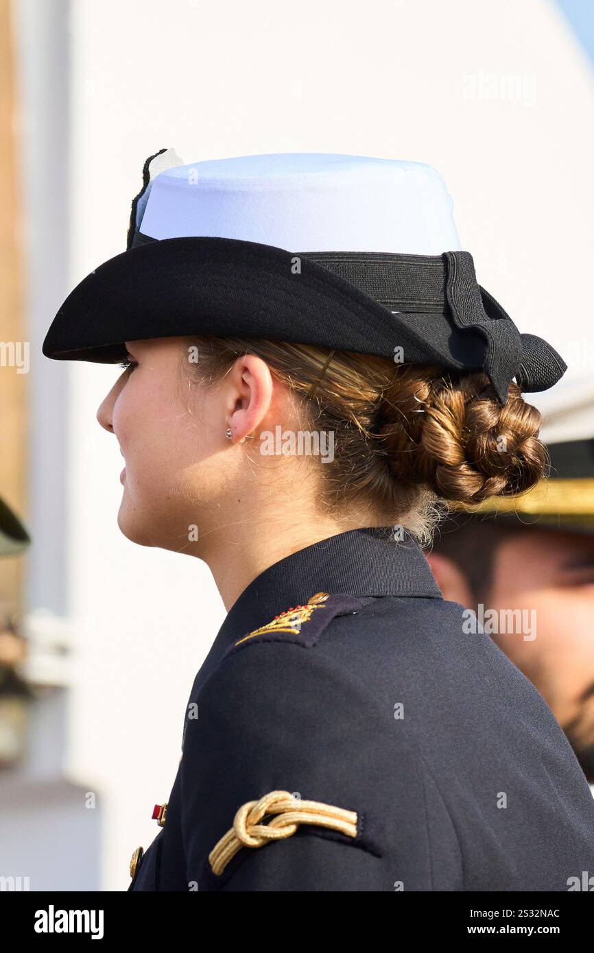 Cadiz, Spain. 08th Jan, 2025. Crown Princess Leonor arrives at the port ...