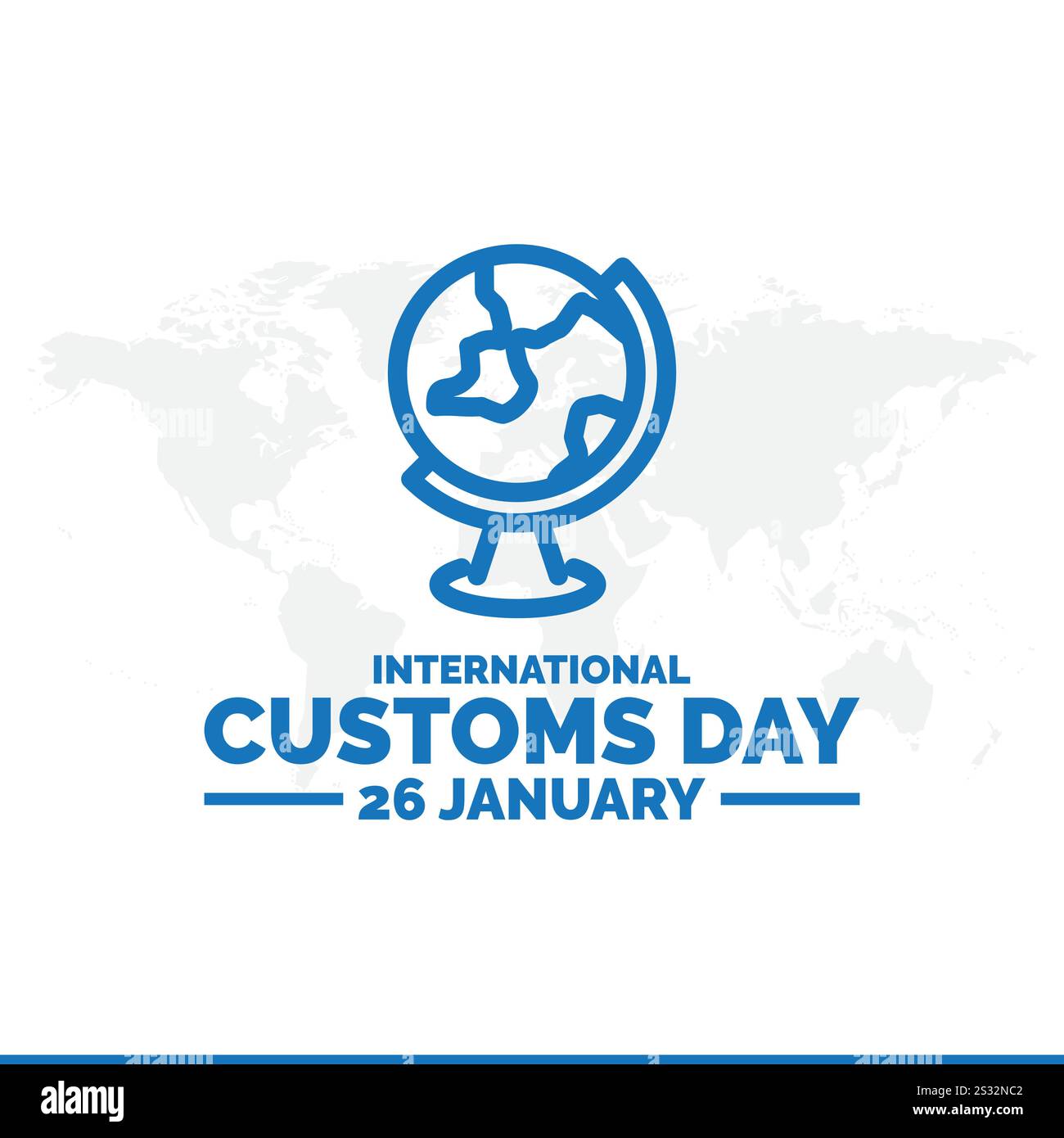 Vector illustration of International Customs Day 26 January ...