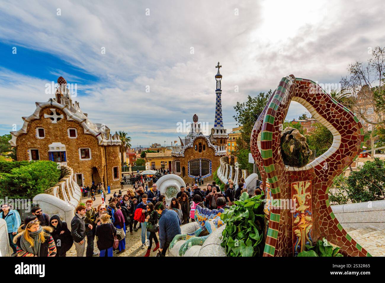 Barcelona, Catalonia, Spain, February 8, 2014. Crowd of people on ...