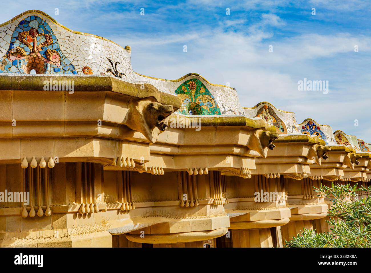 Surreal style design and shapes of top of The Porters Lodge pavilion at ...