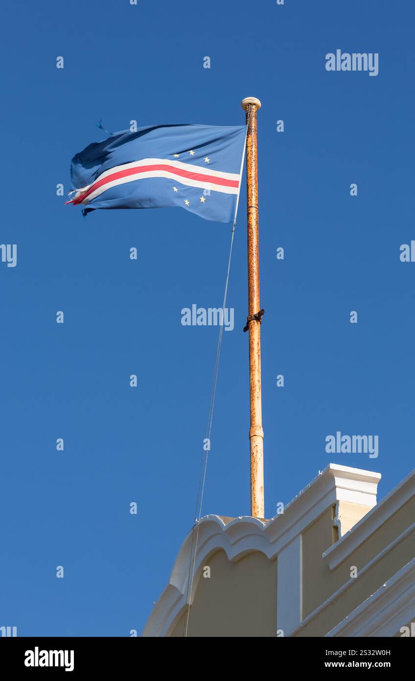 Cape Verde Flag, Praia, Santiago Stock Photo - Alamy