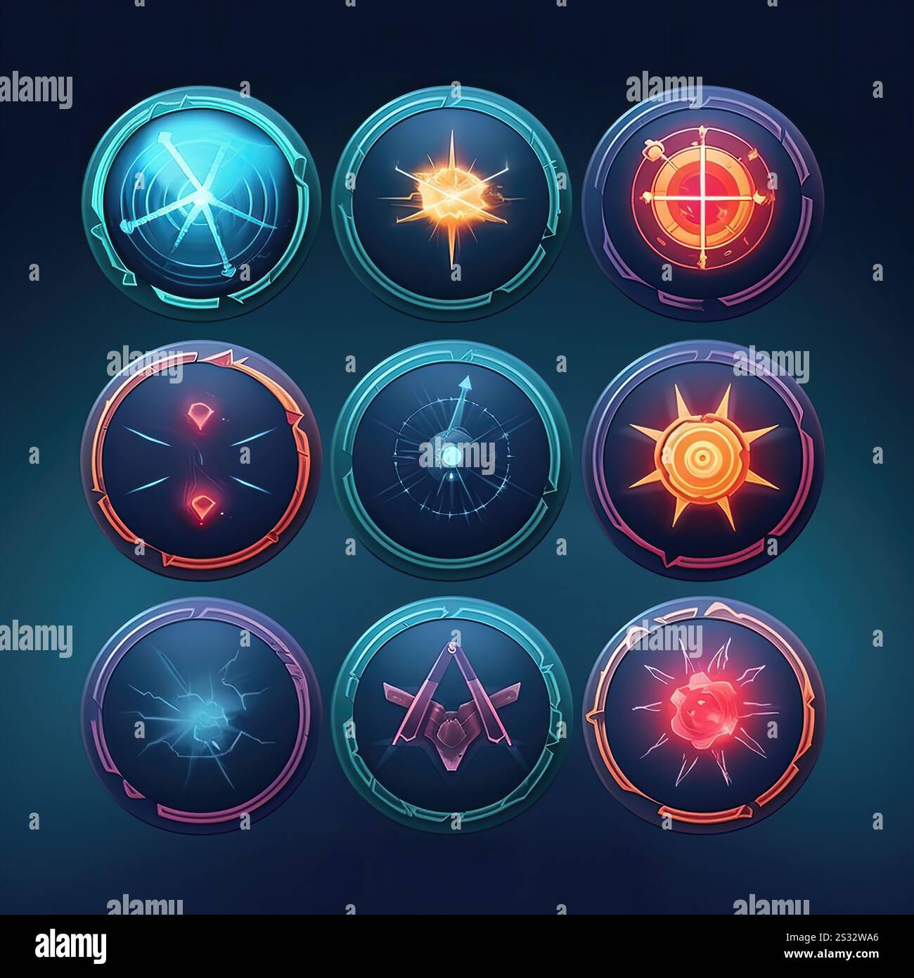 circle aim game ai generated. focus military, accuracy cross, center ...